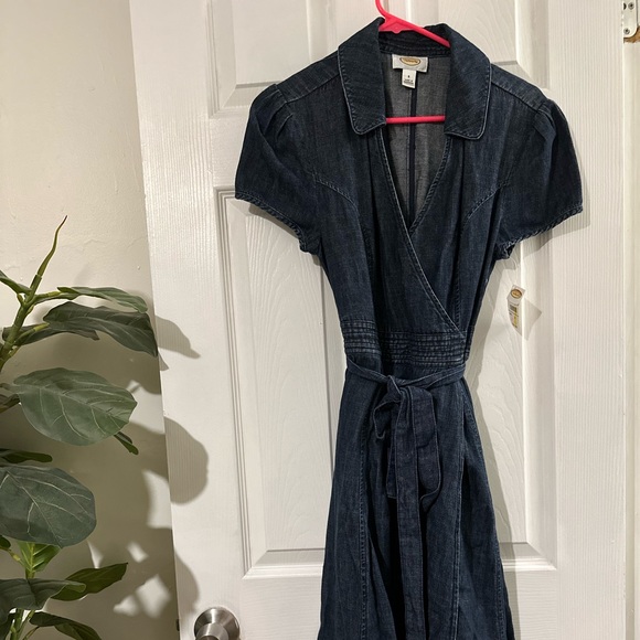 Talbots | Dresses | Talbots Maxi Wrap Jean Dress | Poshmark